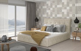 Eltap Čalouněná postel Inge s úložným prostorem Materiál a barva potahu: Soft 33 - béžová, Rozměry (cm): 200x200
