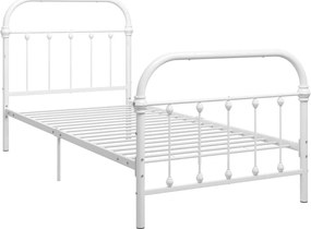 vidaXL Rám postele kov 100 x 200 cm [284505] Barva: Bílá