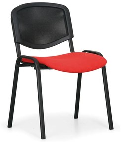 Konferenční židle Viva Mesh - černé nohy, červená / černá