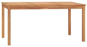 vidaXL Zahradní jídelní stůl 160 x 80 x 77 cm masivní teakové dřevo