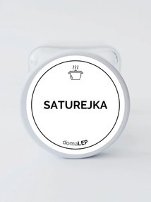 Samolepka na kořenky SATUREJKA bílá 5 cm tučné písmo
