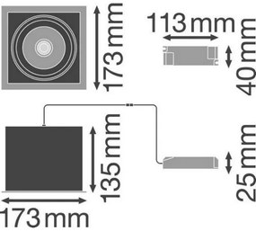 LED podhledové svítidlo LEDVANCE Spot SP MULTI 1x30W/3000K FL WT/BK teplá bílá