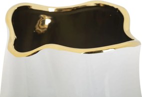Váza Lux 35 cm zlatá/bílá