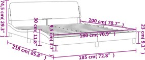 vidaXL Rám postele s čelem 180x200 cm samet [373232] Barva: Černá