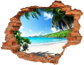 Wallmuralia Nálepka fototapeta 3D výhled Seychely pláž 90x70 cm