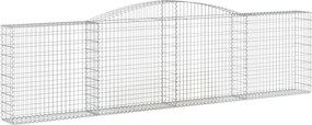 Klenuté gabionové koše 6 ks 400x30x100/120cm pozinkované železo 3146870