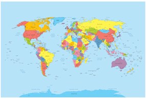 Korková  nástěnná dekorační tabule Duhová geografie