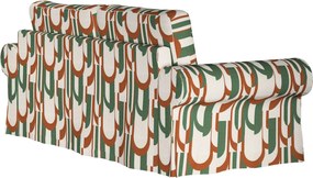 Potah na pohovku IKEA Backabro,  3-místná, rozkládací barva zelená látka pletený vzor, vzorované
