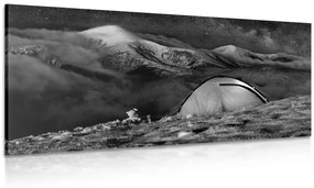 Obraz stan pod noční oblohou v černobílém provedení Varianta: 100x50