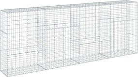 Gabionový koš s víkem 400 x 50 x 150 cm pozinkované železo 3295157