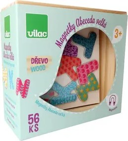 Vilac Dřevěné magnetky velká abeceda 56ks / od 3 let