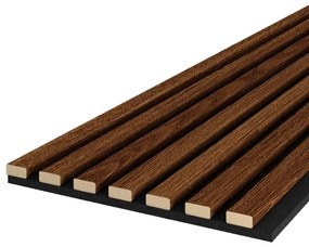 MP Dekorativní nástěnné lamely s filcem, Dub hnědý / černý 260x30x0,7 cm - 7 lamel