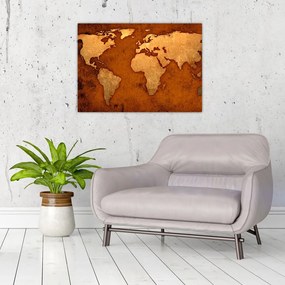 Obraz - Mapa světa (70x50 cm)