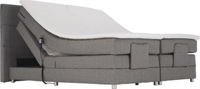 Elektrická polohovací postel, boxspring, šedá, 160x200, MURKO NEW