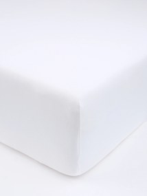 MK Lůžkoviny Jersey prostěradlo s elastanem Deluxe 140 × 200 cm – bílé
