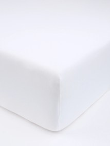 MK Lůžkoviny Jersey prostěradlo s elastanem Deluxe 220 × 200 cm – bílé