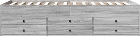 Válenda se zásuvkami bez matrace šedá sonoma 75 x 190 cm 3280893