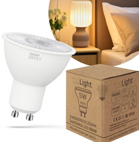 Toolight Toolight, LED žárovka GU10, 5W, 350lm, 3000K, teplá barva, RSL040, OSW-20022