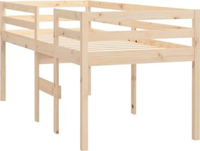 vidaXL Patrová postel 90 x 190 cm masivní borové dřevo [821618] Barva: Bílá