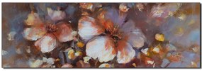 Obraz na plátně - Květ mandlí, reprodukce ruční malby - panoráma 5273A (105x35 cm)