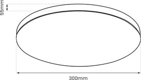 Stropní LED svítidlo Slimi, 1x LED 18w, 4000k, b