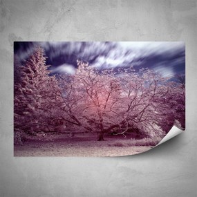 Plakát - Růžový strom (60x40 cm) - PopyDesign