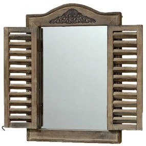 Dřevěné zrcadlo s okenicemi