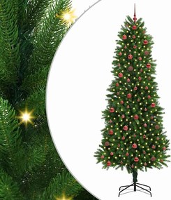 Vánoční stromeček s 300 LED diodami s stojanem Zelená 240 cm PE 3396349