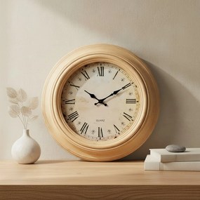 Nástěnné hodiny ZEGA 50 cm světle hnědé