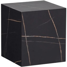 OnaDnes -20% Hoorns Černý mramorový odkládací stolek Benou 40 x 40 cm