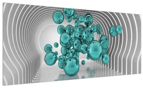 Abstraktní obraz - bubliny (100x40 cm)