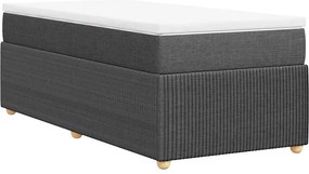 Box spring postel s matrací tmavě šedá 90x200 cm textil 3285540