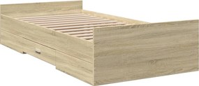 Rám postele se zásuvkami dub sonoma 90x200 cm kompozitní dřevo 3280337