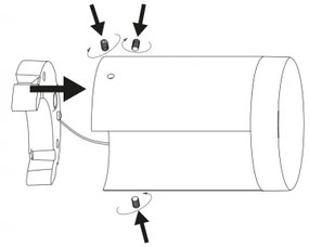 PANLUX Venkovní nástěnné LED svítidlo COSTA N, antracit
