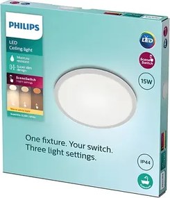 Philips SuperSlim CL550 15W bílá / Stropní LED svítidlo / kulaté / 270