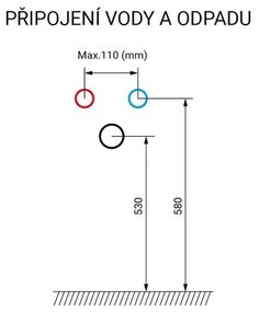 EBS Pure Skřínka s umyvadlem 61 cm, bílá/dub S_PURE61D