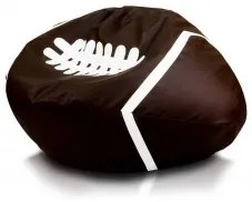 Sedací vak rugbyové míč tmavě hnědá TiaHome