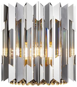 Nástěnné svítidlo Ritz, 1x křišťálové/chromové kovové stínítko