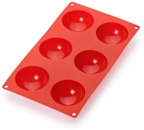 Červená silikonová forma na 6 mini dezertů Lékué