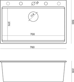 Granitový dřez REA MARC 110 WORKSTATION béžový/zlatý