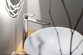 Aqualine, DAPHNE stojánková umyvadlová baterie vysoká bez výpusti, prodloužená hubice, chrom, DH601