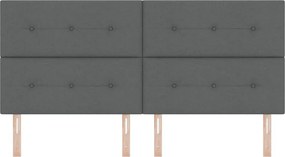 Výškově nastavitelné čelo postele Tmavě šedá 200 cm textil 3337861