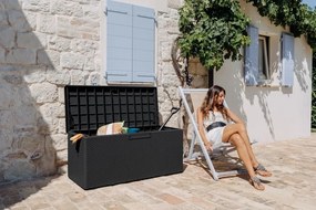 PORTOFINO zahradní plastový úložný box 340 L, grafit