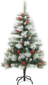 Umělý vánoční stromeček Zelená a bílá 120 cm PVC, kov a plast 3395169