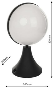 Exteriérové ​​svítidlo Circulo, 1x bílé plastové stínítko, b
