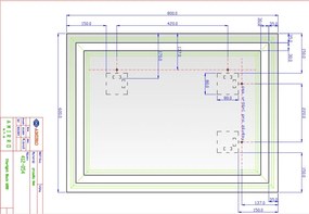 Starlight black LED zrcadlo na chodbu do předsíně nástěnné do koupelny 412-054
