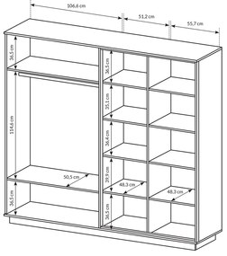 Ložnice NEST | 5 dílů | artisan/antracit