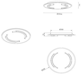 Lucide 44113/30/02 - LED Stropní svítidlo ANDREAS LED/30W/230V zlatá