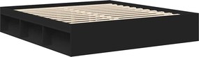 Rám postele černý 180 x 200 cm Super King Size 3203881