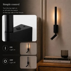BRILAGI - LED Nástěnné bodové svítidlo VIXON LED/3W/230V + LED/5W černá CRI 90